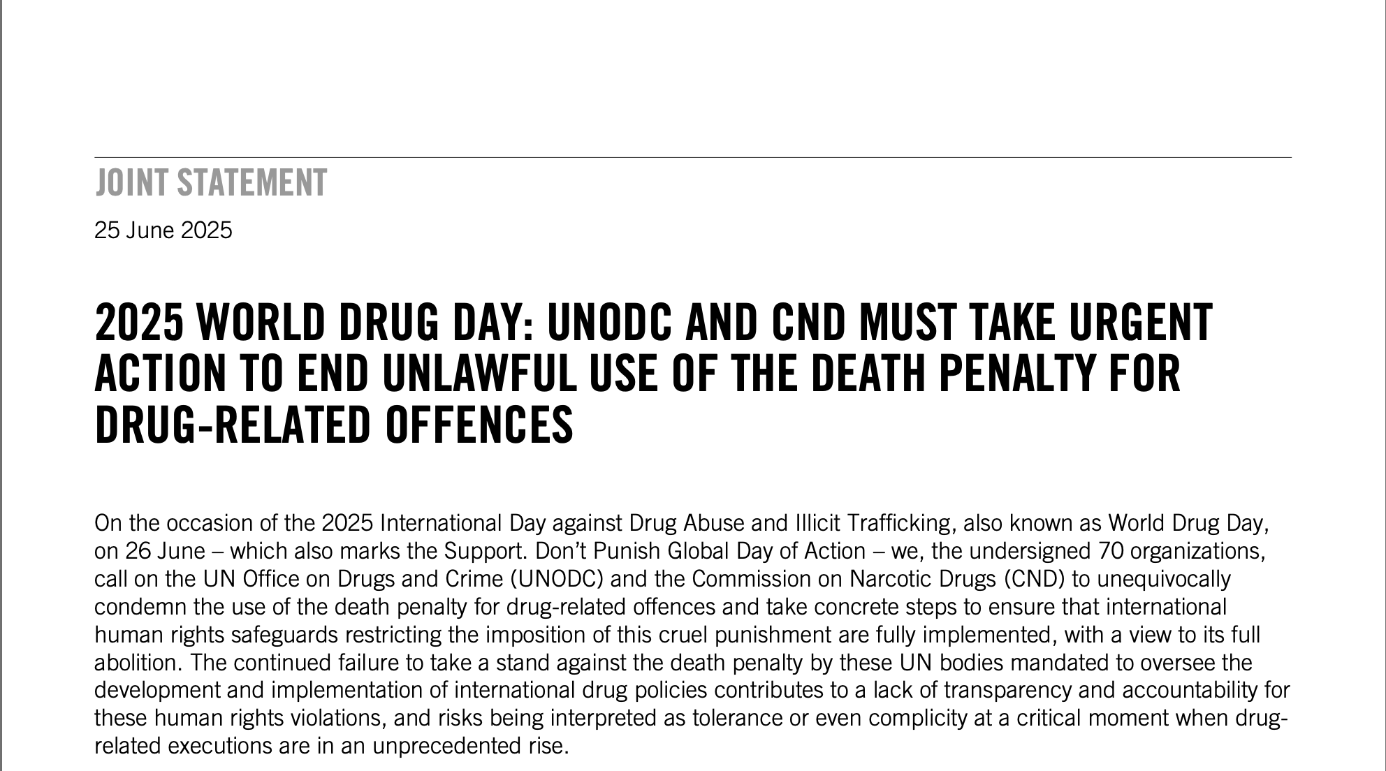 Iran Human Rights | Article: UNODC and CND Should Take Urgent Action ...